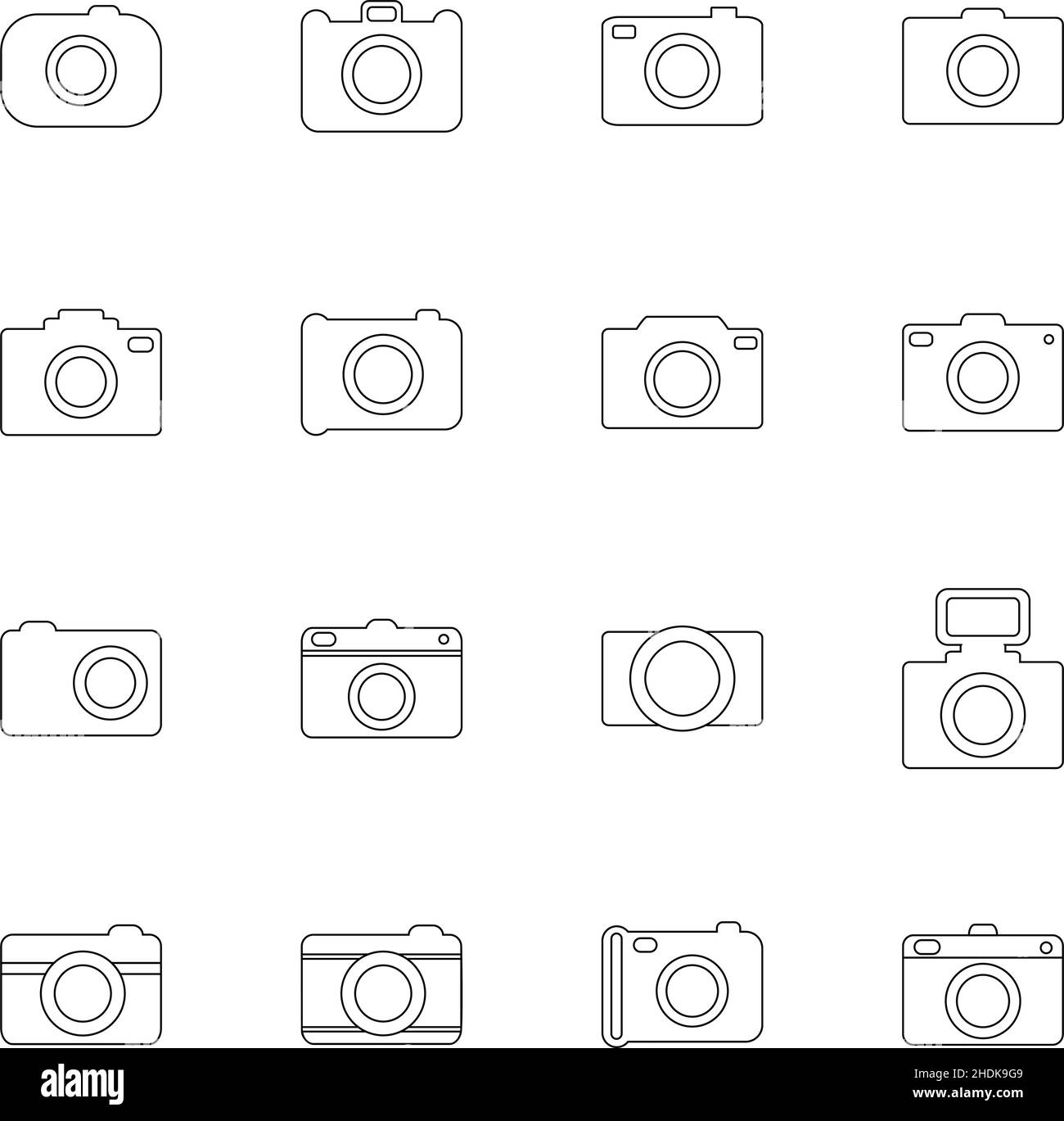 Set of photo icons, vector illustration Stock Vector Image & Art - Alamy