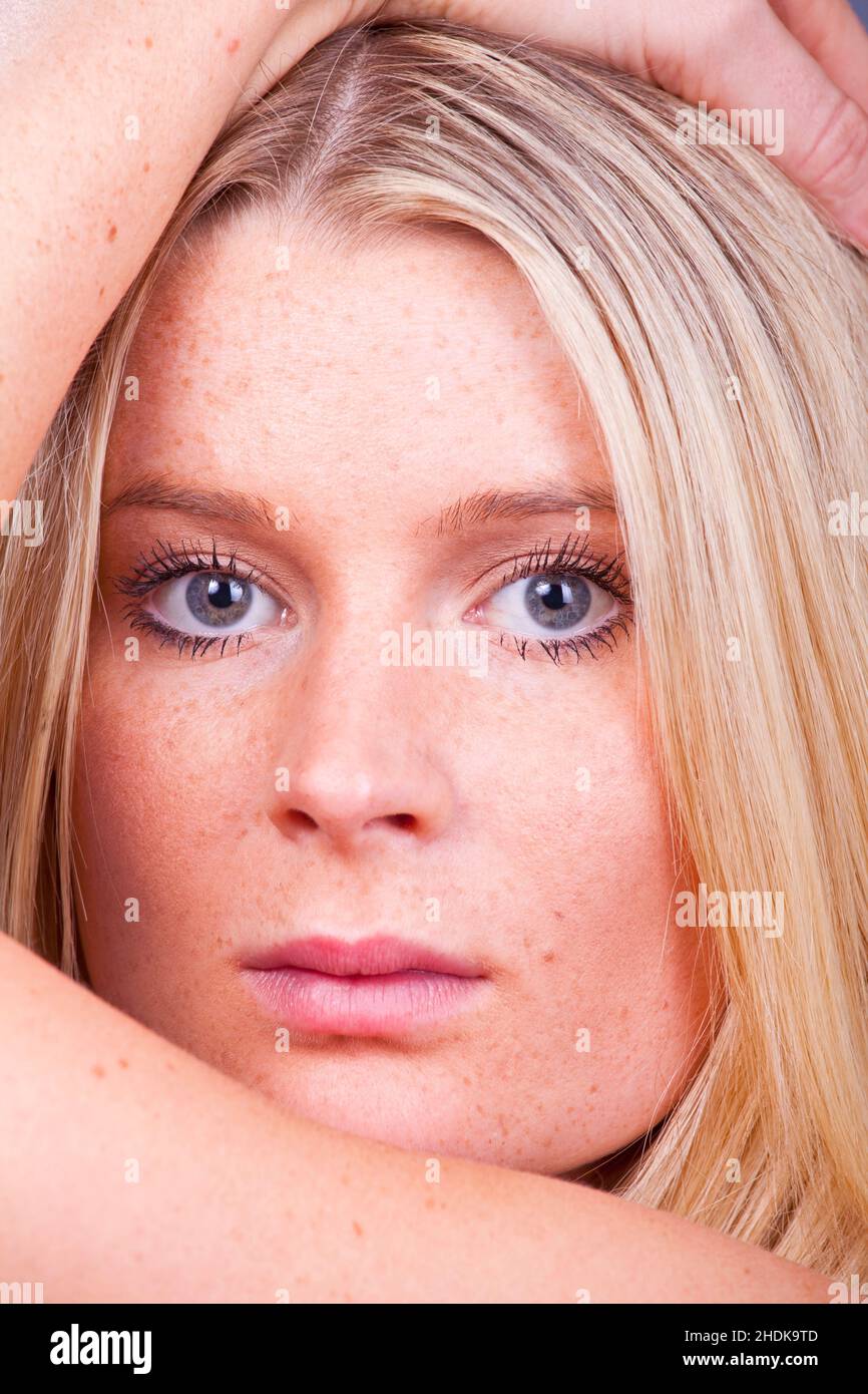 Young Woman Woman Face Summer Freckle Girl Girls Young Women