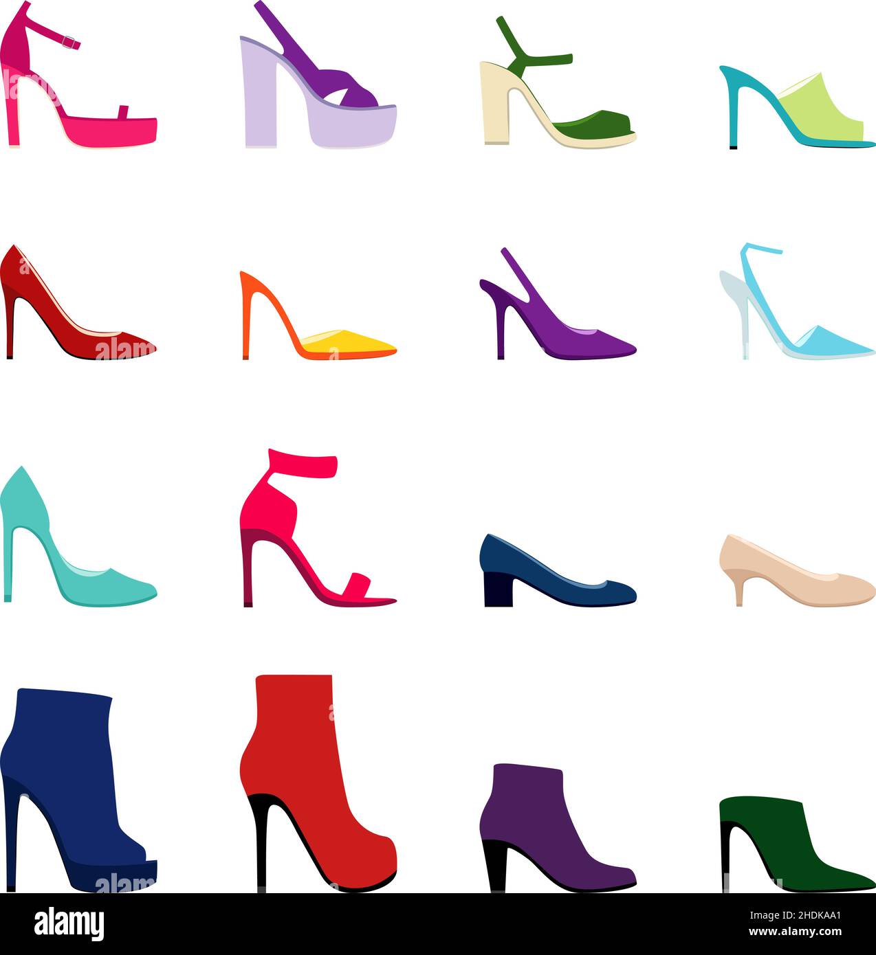Set of women shoes, vector illustration Stock Vector Image & Art - Alamy