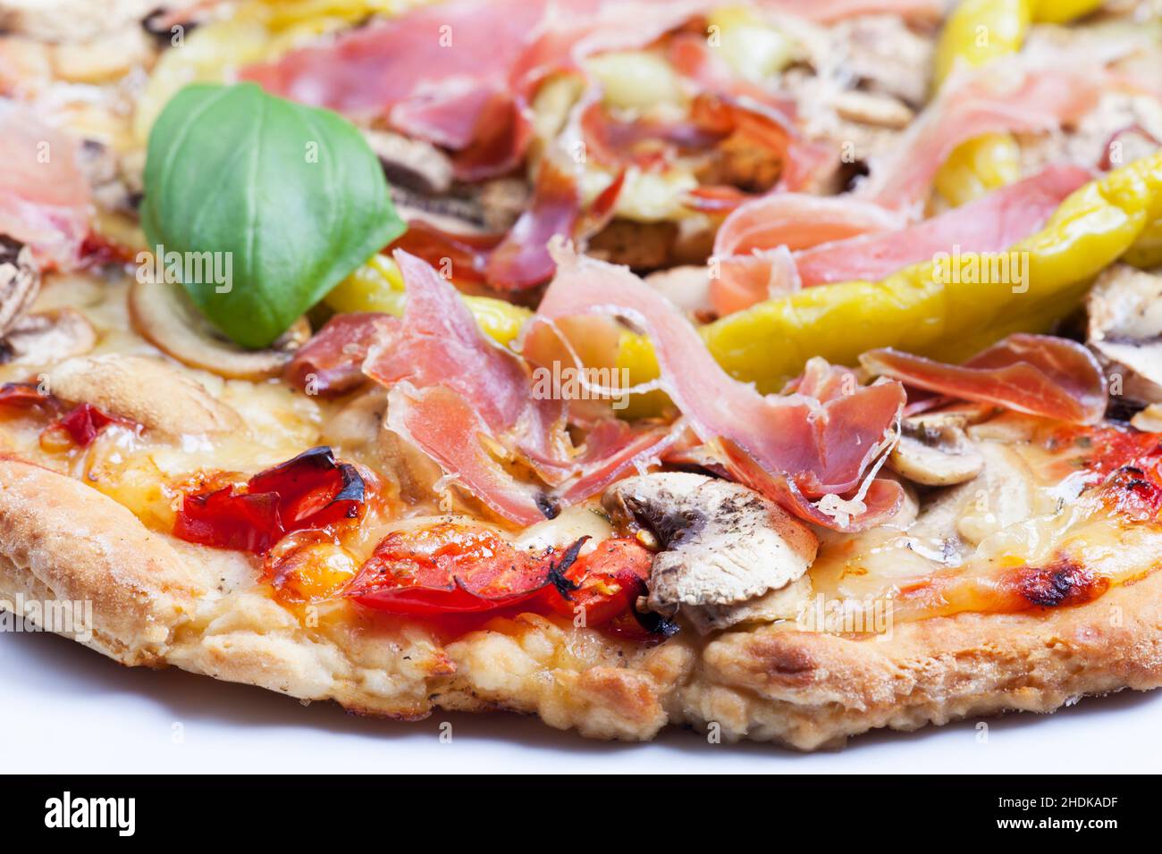 parma ham, crispy, pizza, parma hams, crispies, pizzas Stock Photo - Alamy