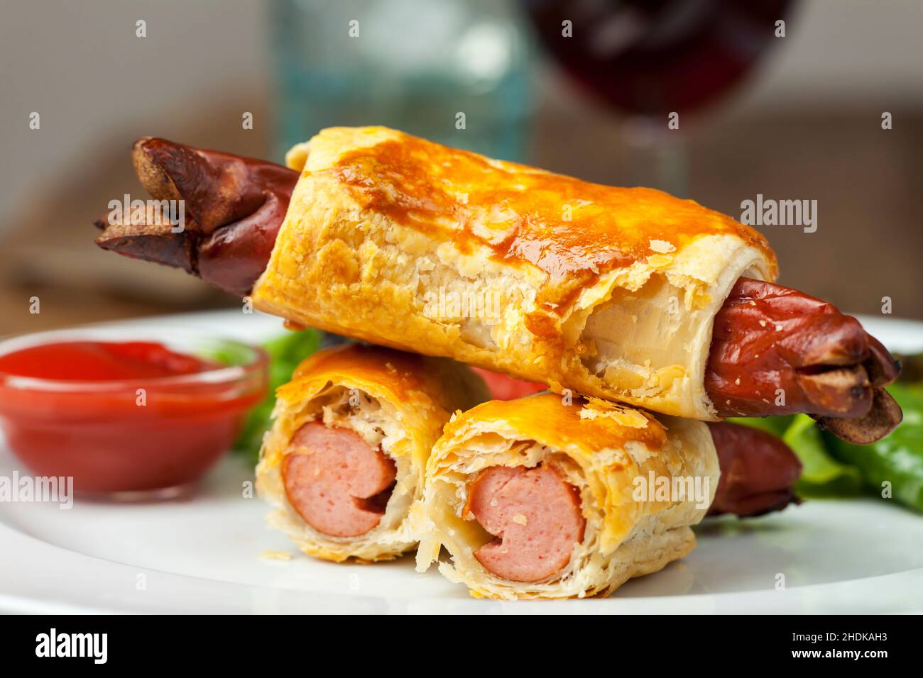 fast food, pigs in a blanket, fastfood, pigs in a blankets Stock Photo ...