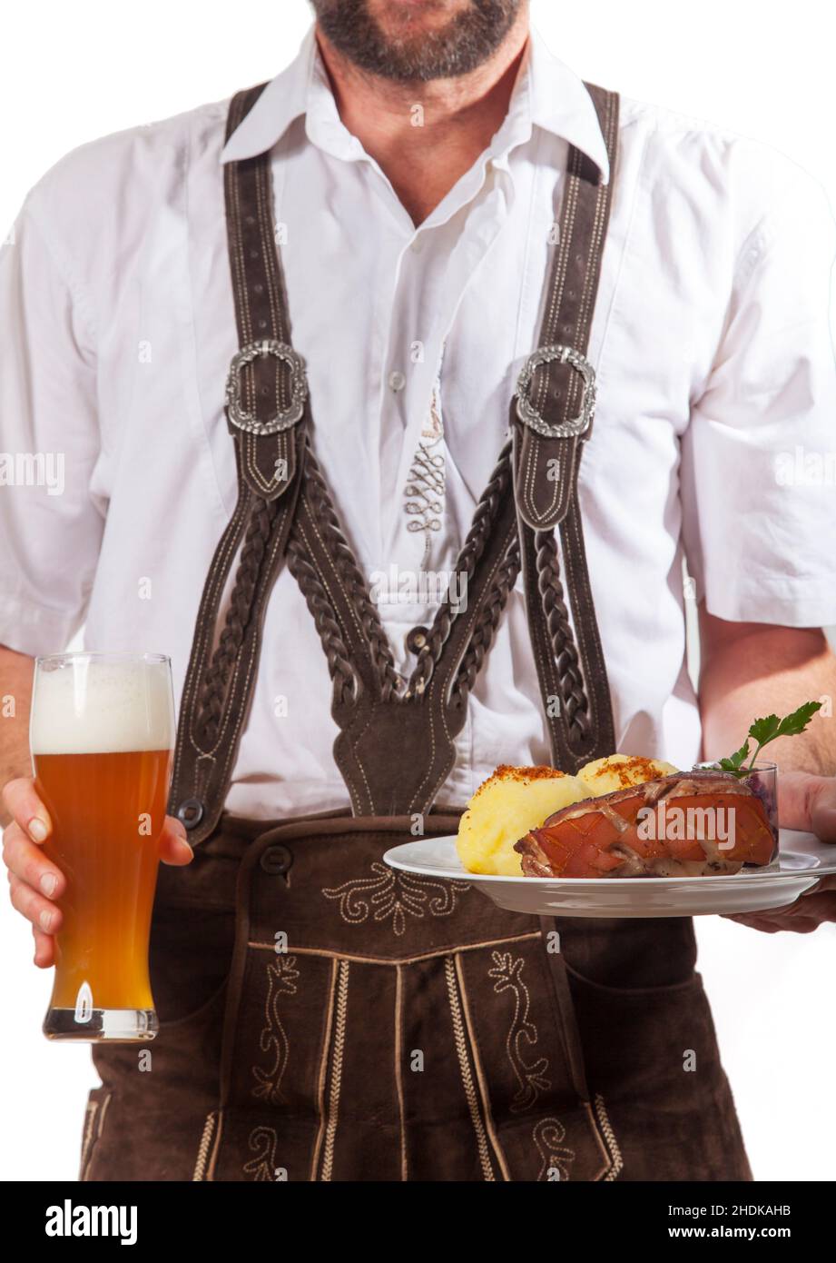 bavarian cuisine, roast pork, wheat beer, waiter, bavarian cuisines ...