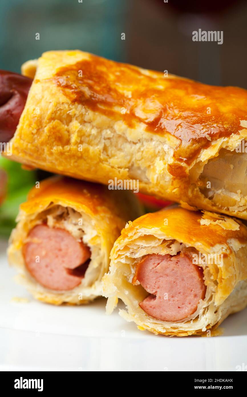 fast food, pigs in a blanket, fastfood, pigs in a blankets Stock Photo ...