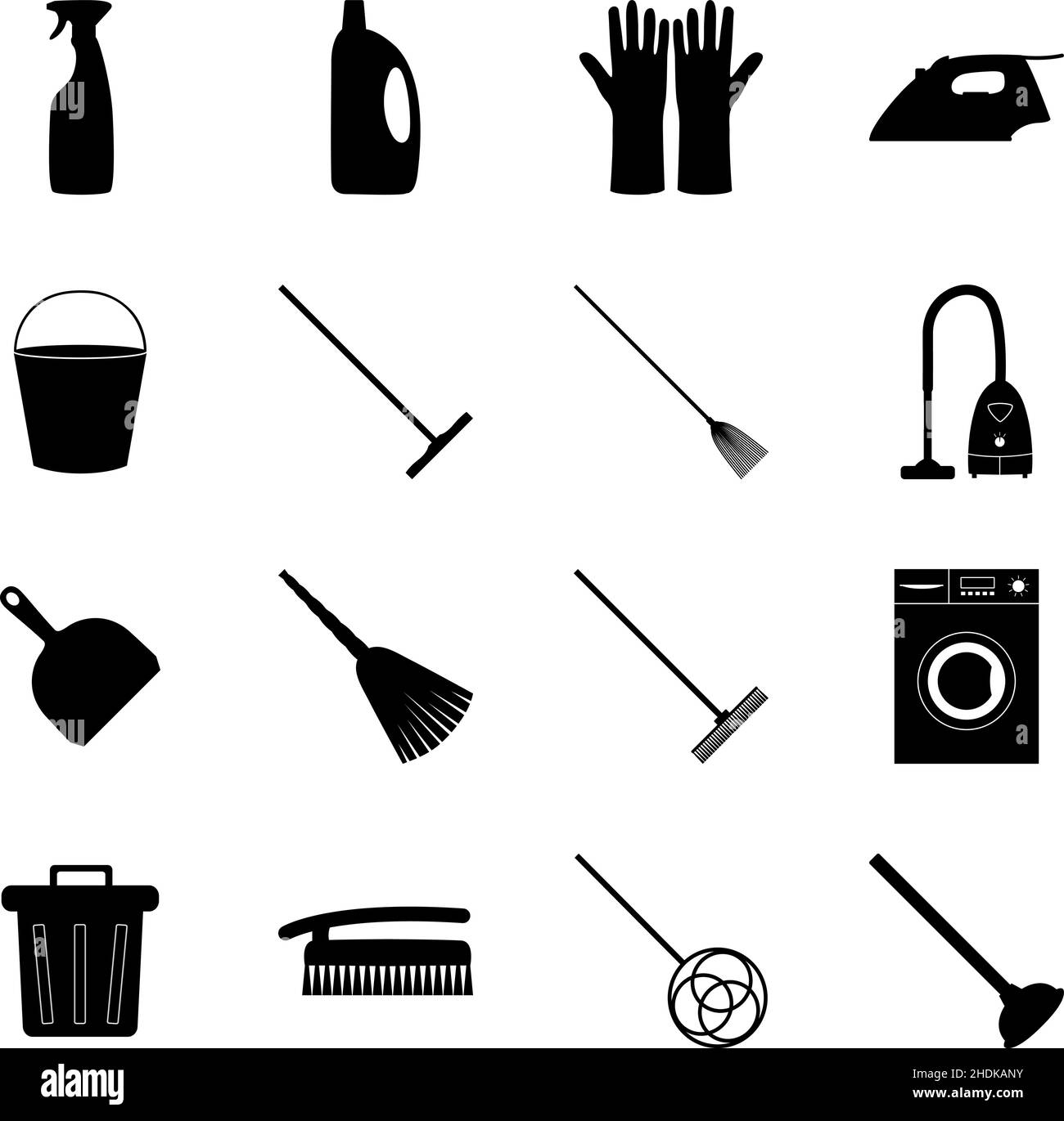 Set of cleaning icons, vector illustration Stock Vector Image & Art - Alamy