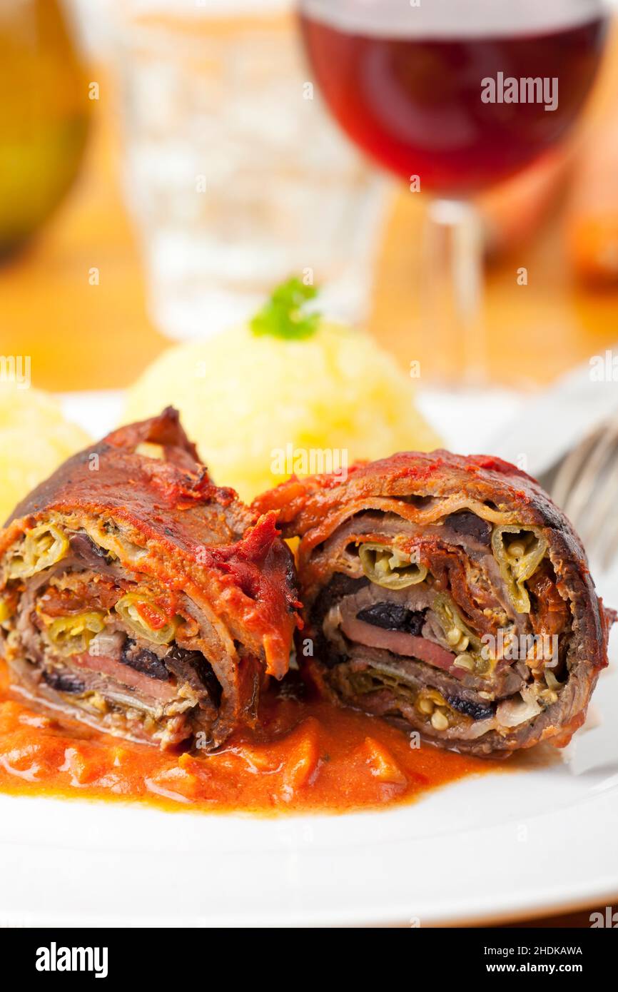 meat roll, roulade, meat rolls, beef roulade, rinderroulade, roulades ...
