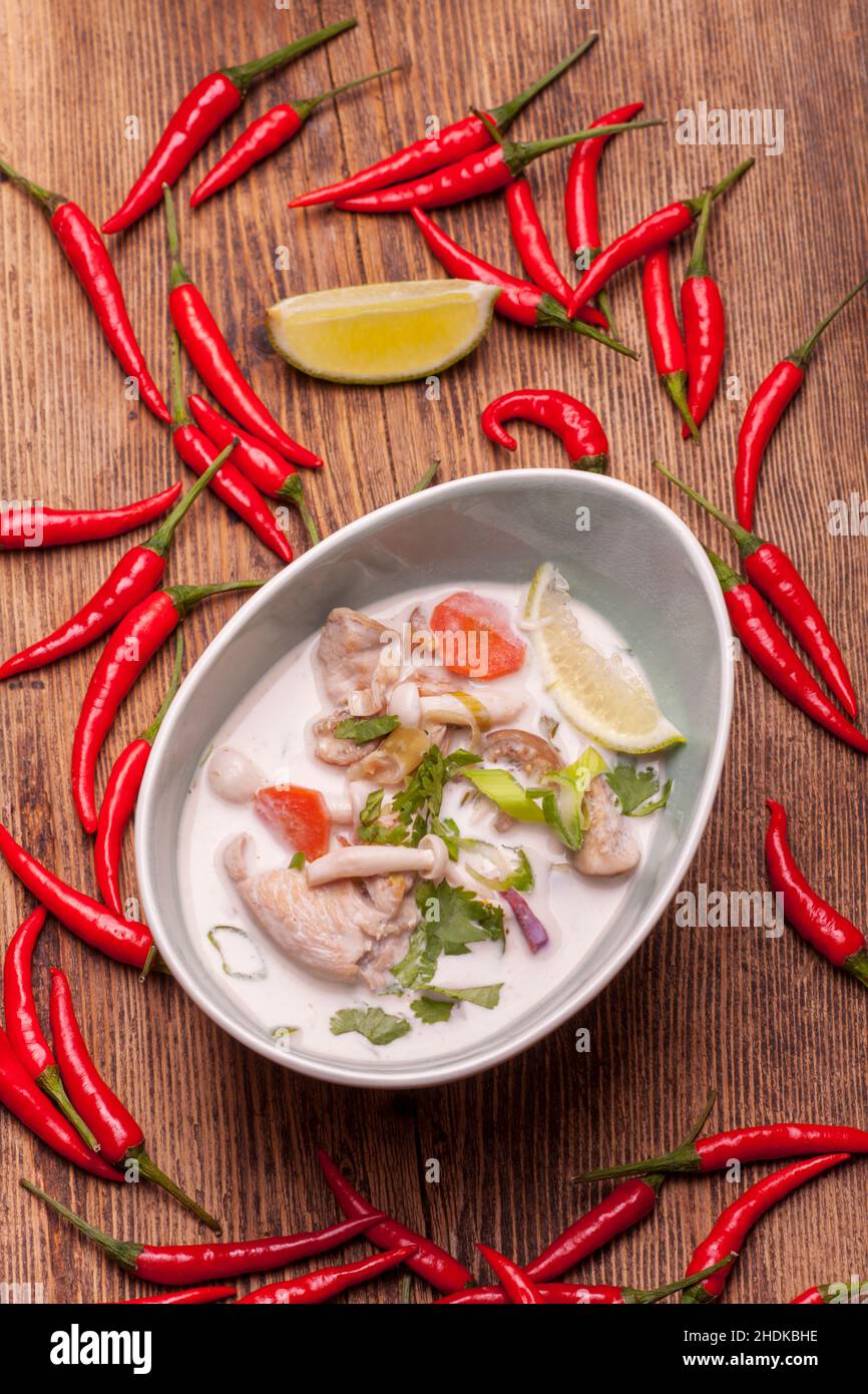 spicy, tom kha gai, sharps Stock Photo - Alamy