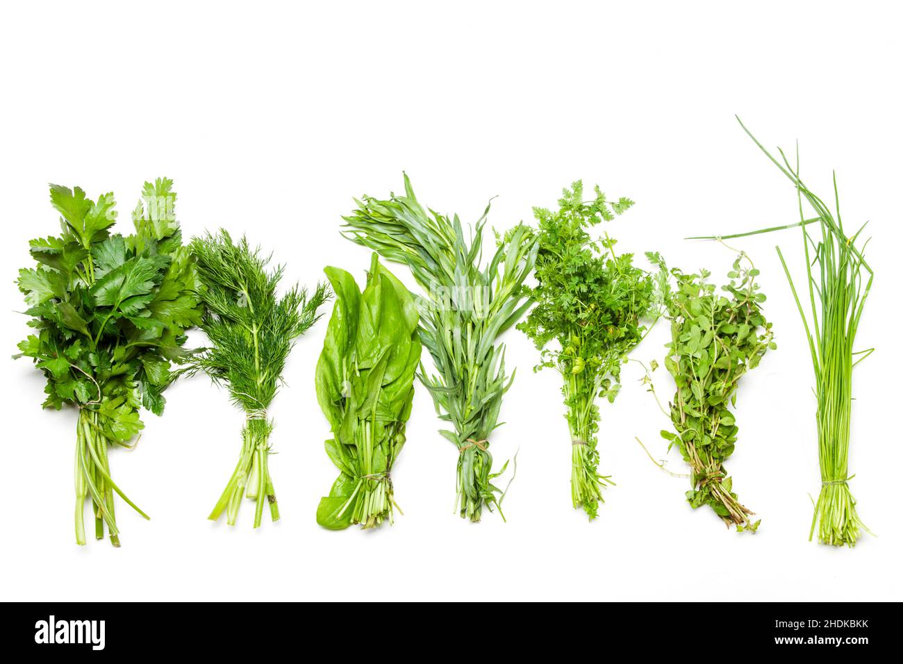 Row of herbs Cut Out Stock Images & Pictures - Alamy