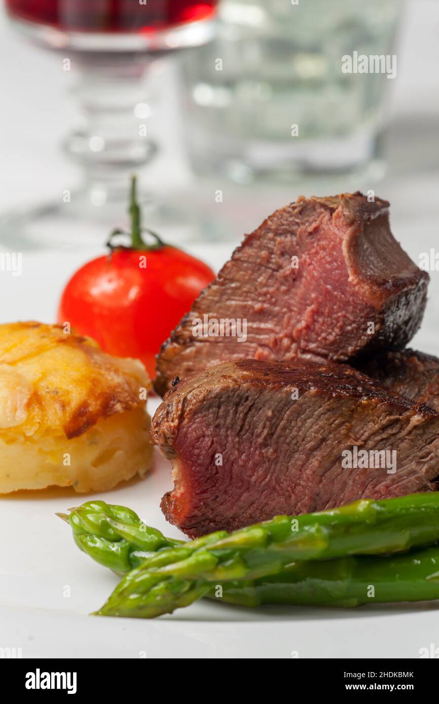 dinner, beef fillet, dinners, beef fillets, filet, steak Stock Photo ...