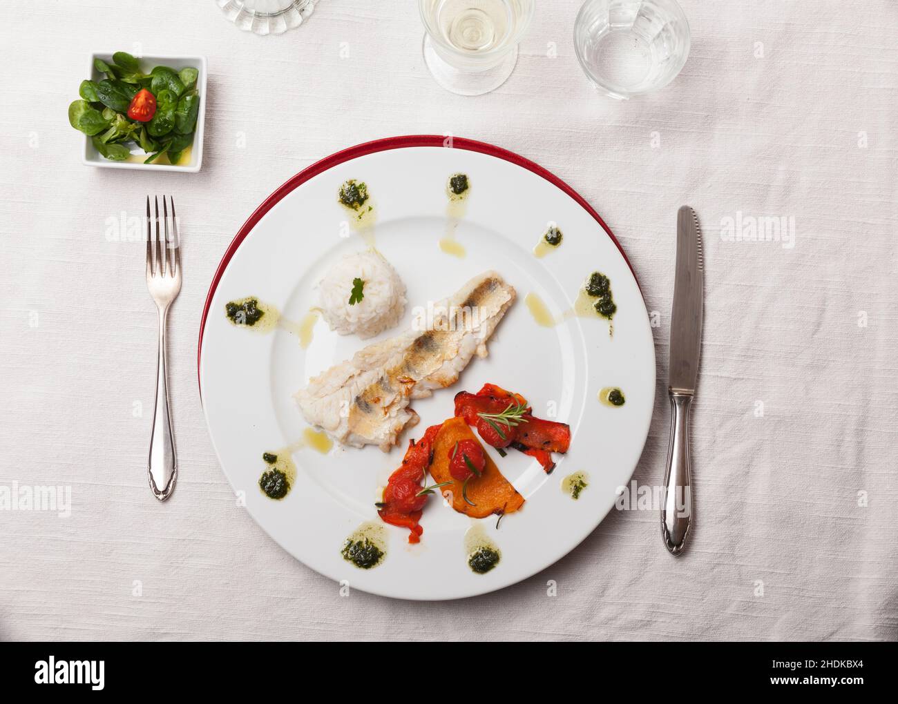 fish dish, pike perch fillet, fish dishs Stock Photo - Alamy