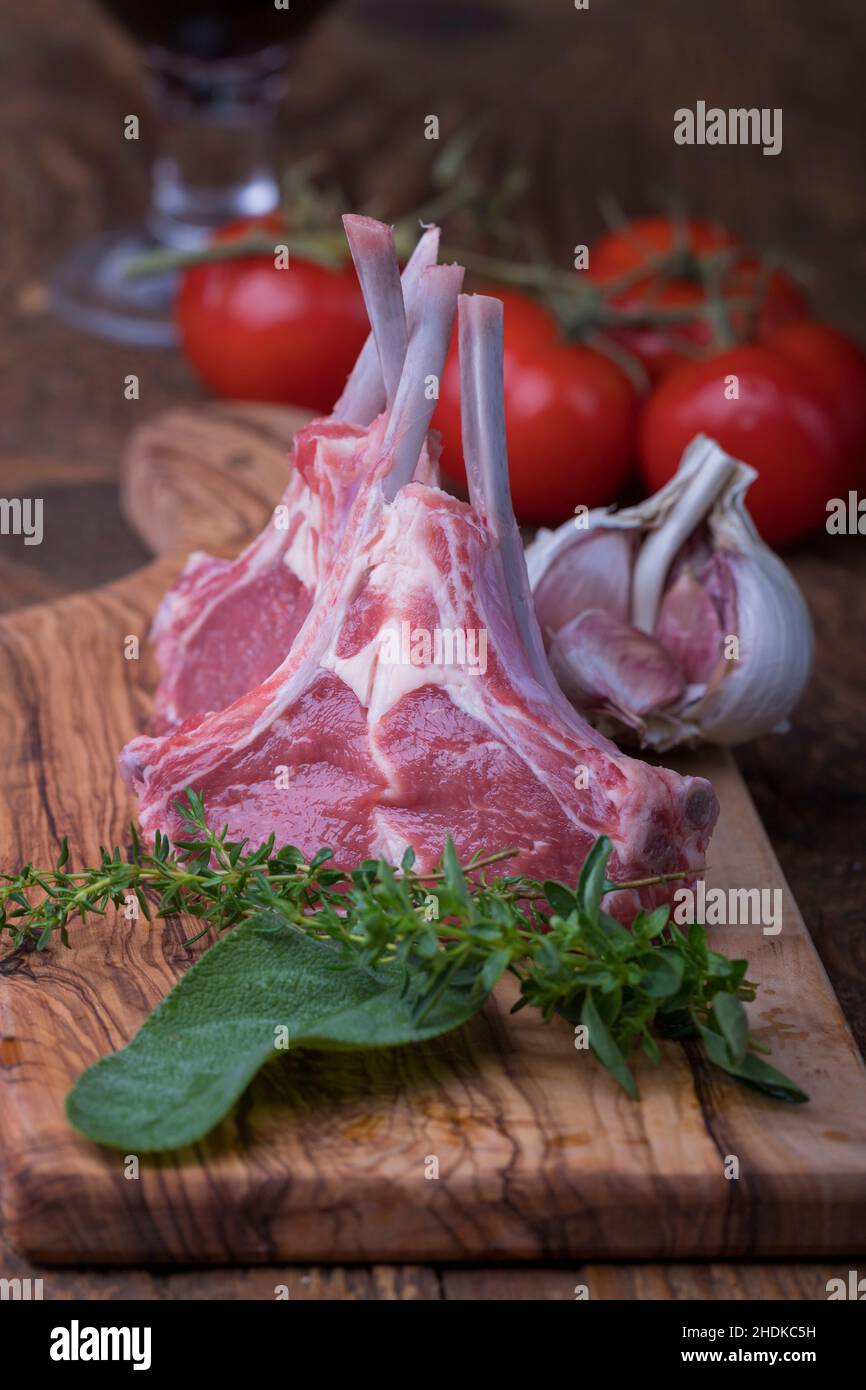 ingredient, lamb chop, ingredients, lamb chops Stock Photo - Alamy