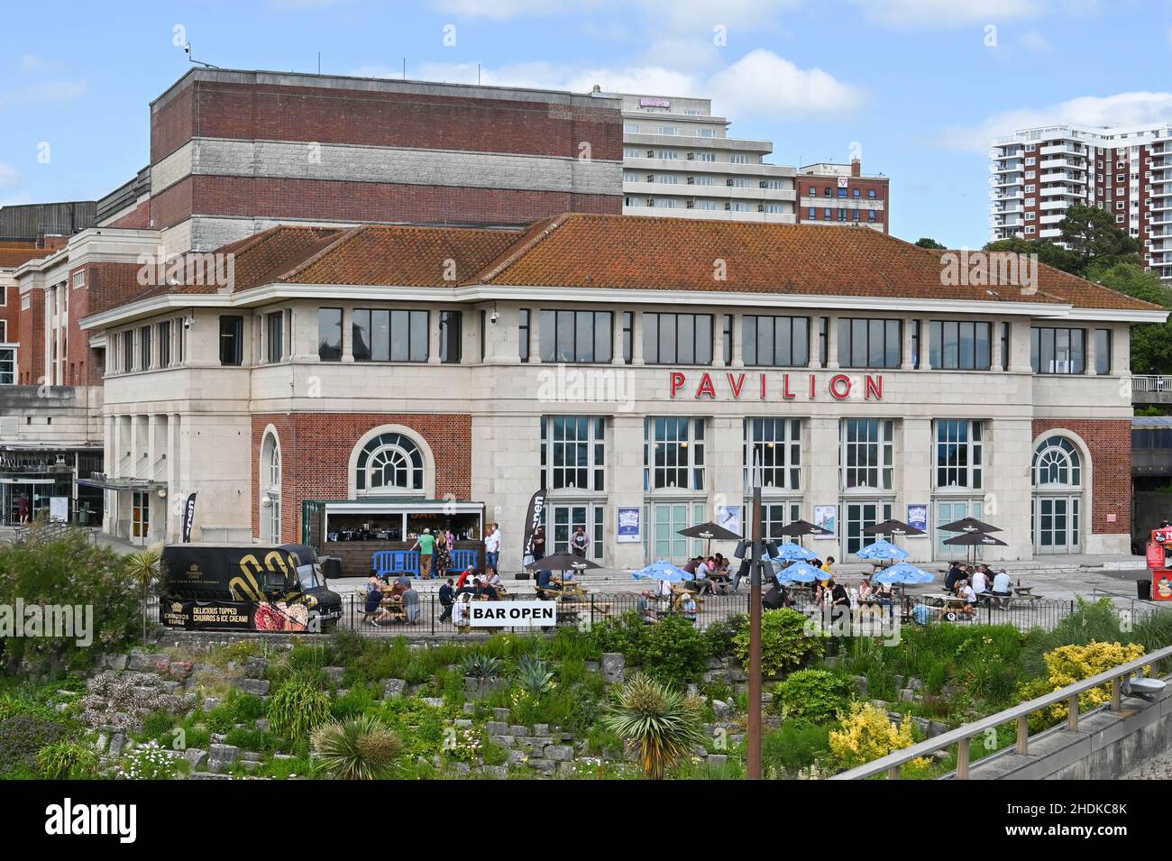 Bournemouth, England - June 2021: Exterior view of the back of the ...