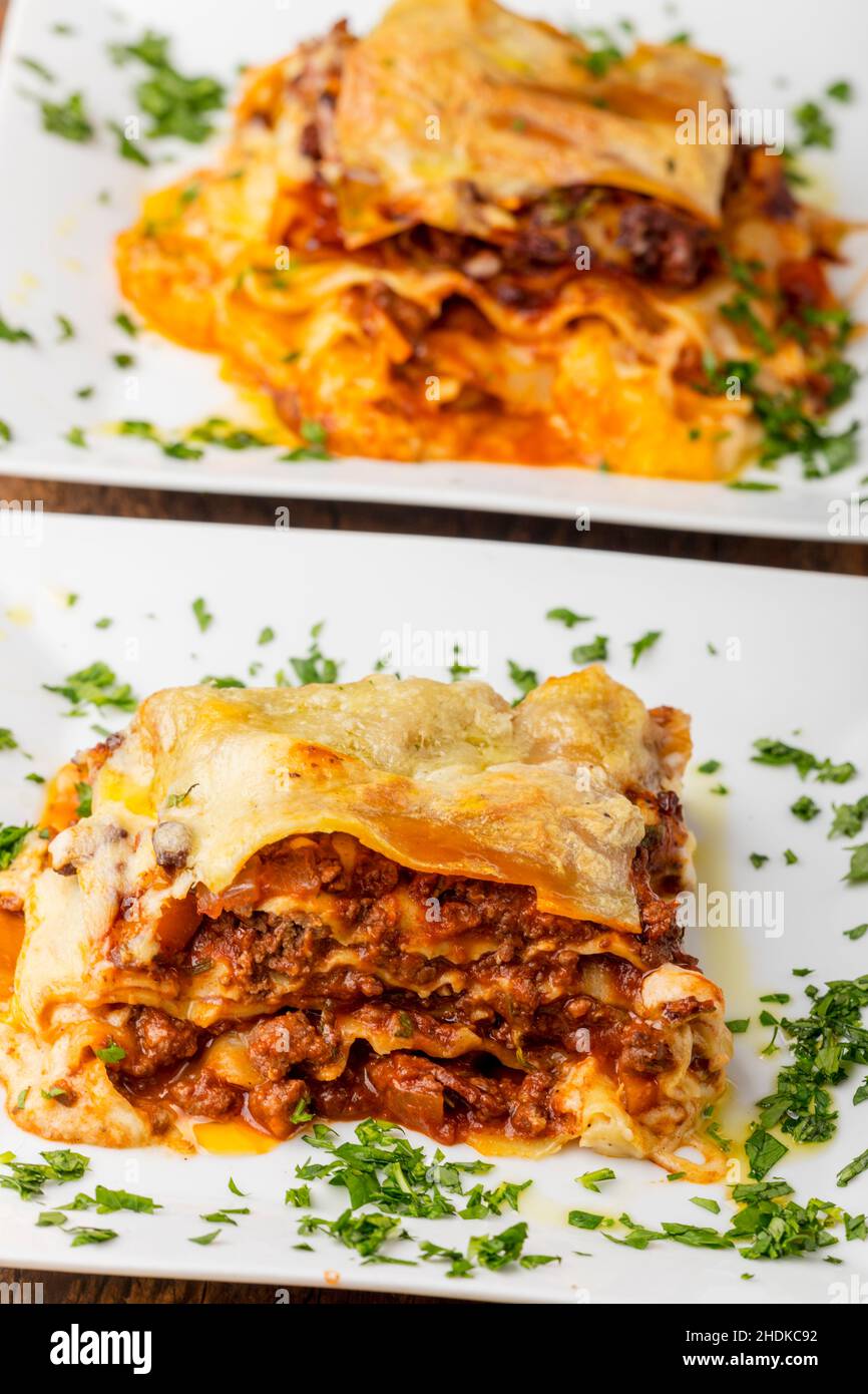 lasagna, lunch, lasagnas, lunch time Stock Photo - Alamy