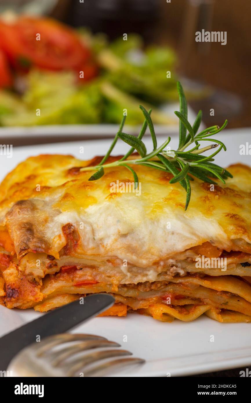lasagna, lunch, lasagnas, lunch time Stock Photo - Alamy