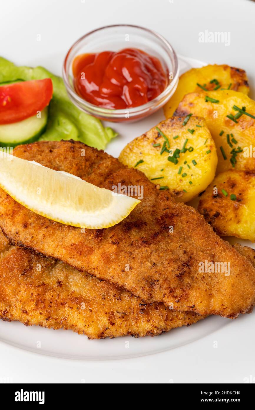 Vertical shot meat cutlet hi-res stock photography and images - Alamy