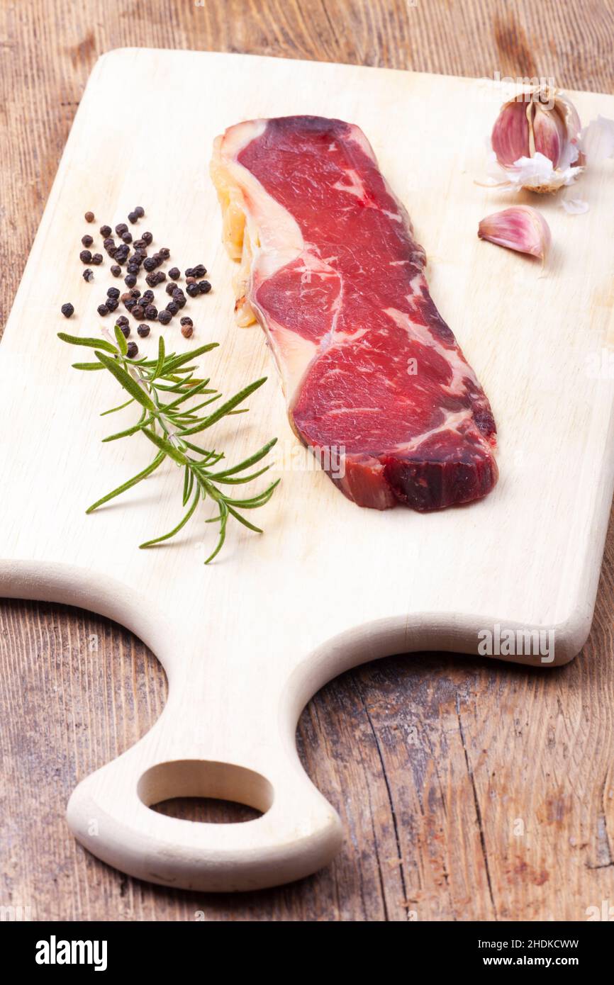 beef steak, matured, beef steaks, matureds Stock Photo - Alamy