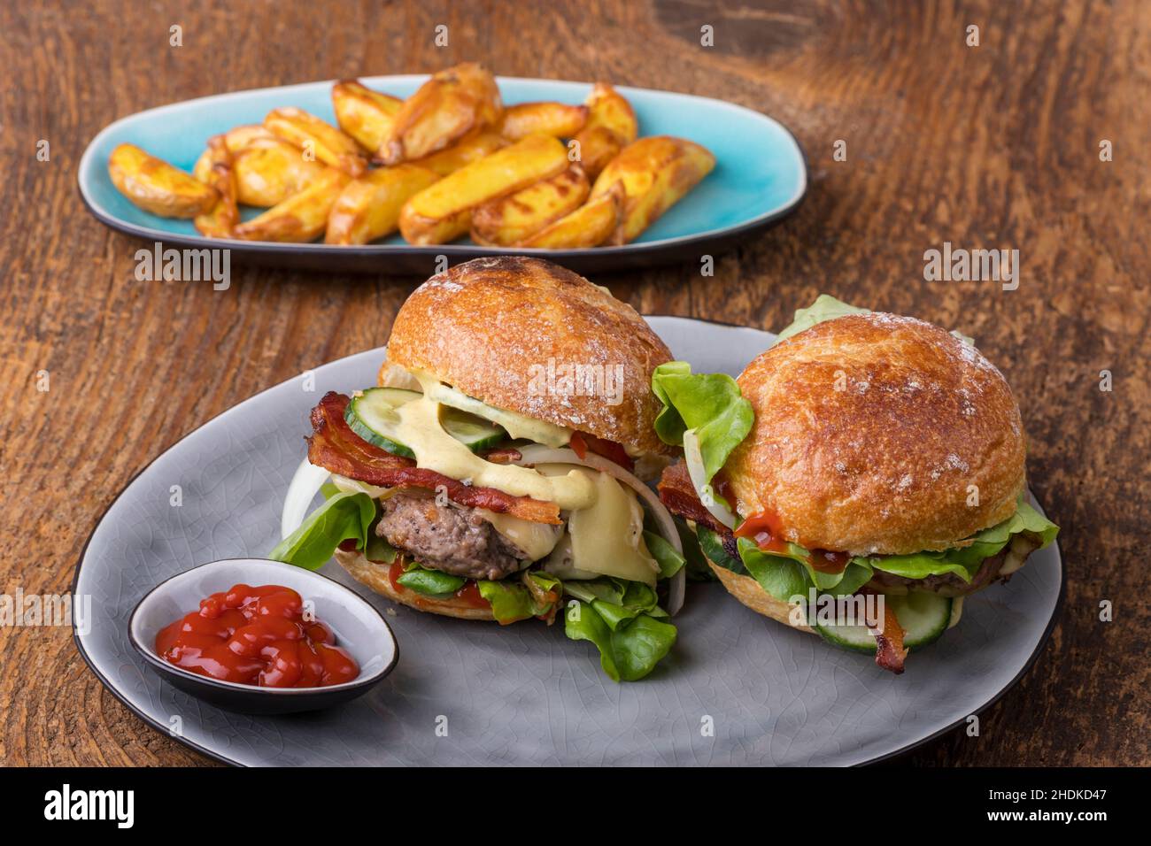 Greasy Burger And Fries