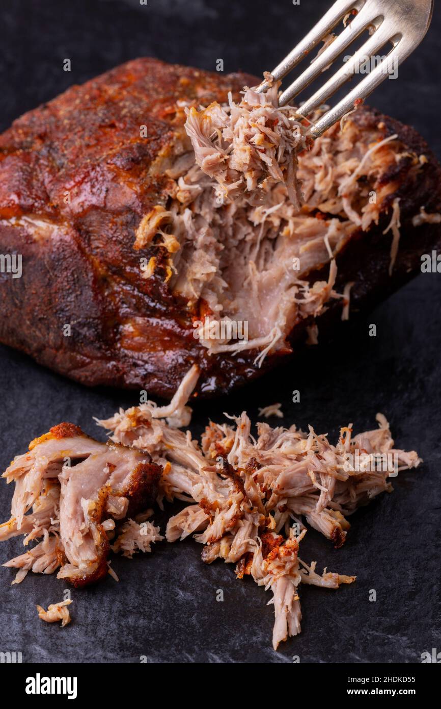Pulled pork preparation hi-res stock photography and images - Alamy