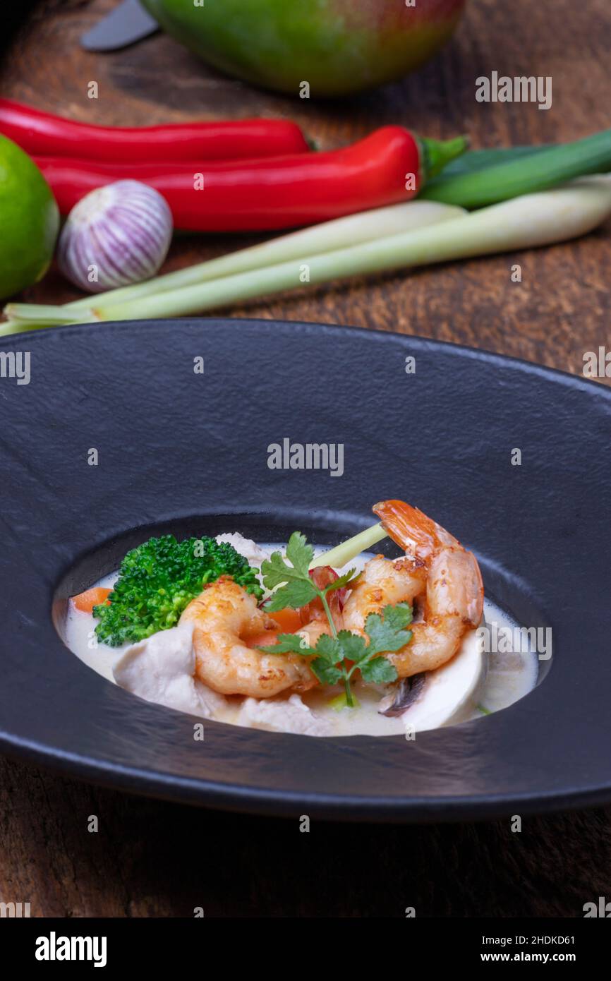 tom kha gai Stock Photo - Alamy