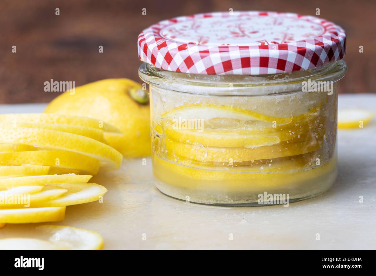Jar of salt pickled lemons hi-res stock photography and images - Alamy