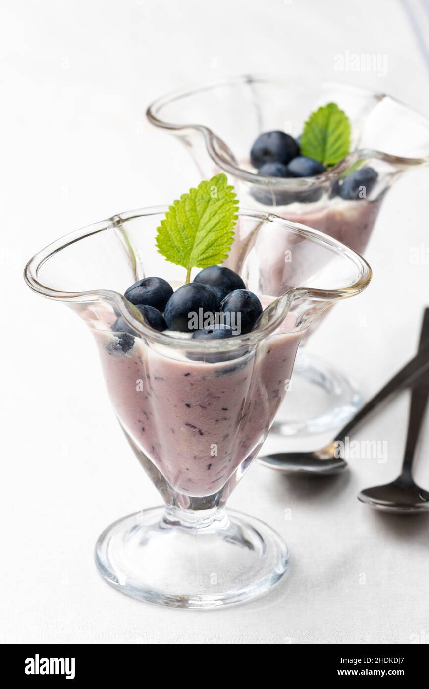 dessert, blueberry yogurt, desserts Stock Photo - Alamy