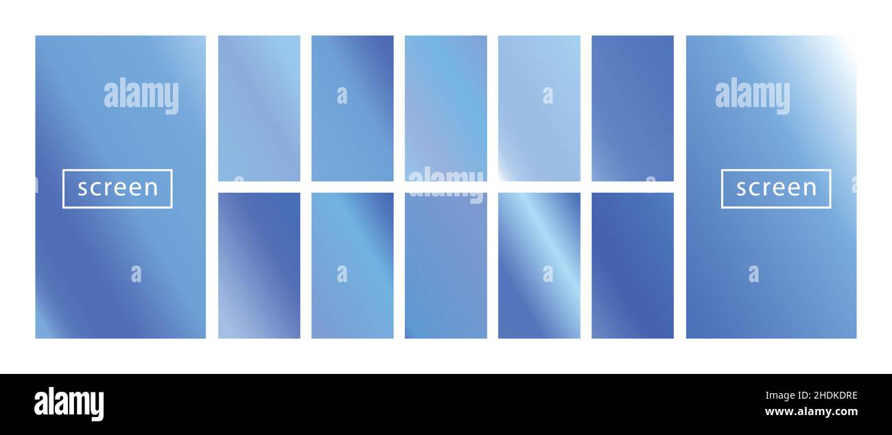 Mobile screen lock display collection of colorful backgrounds in trendy ...