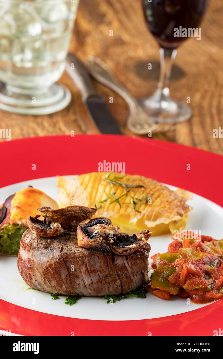 dinner, beef fillet, dinners, beef fillets, filet, steak Stock Photo ...