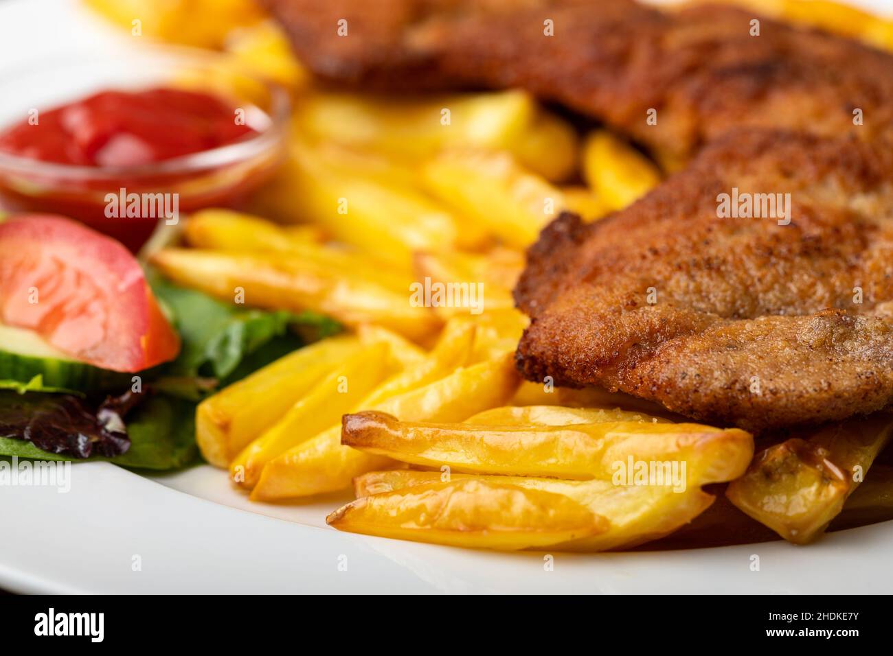 wiener schnitzel, lunch, wiener schnitzels, lunch time Stock Photo - Alamy