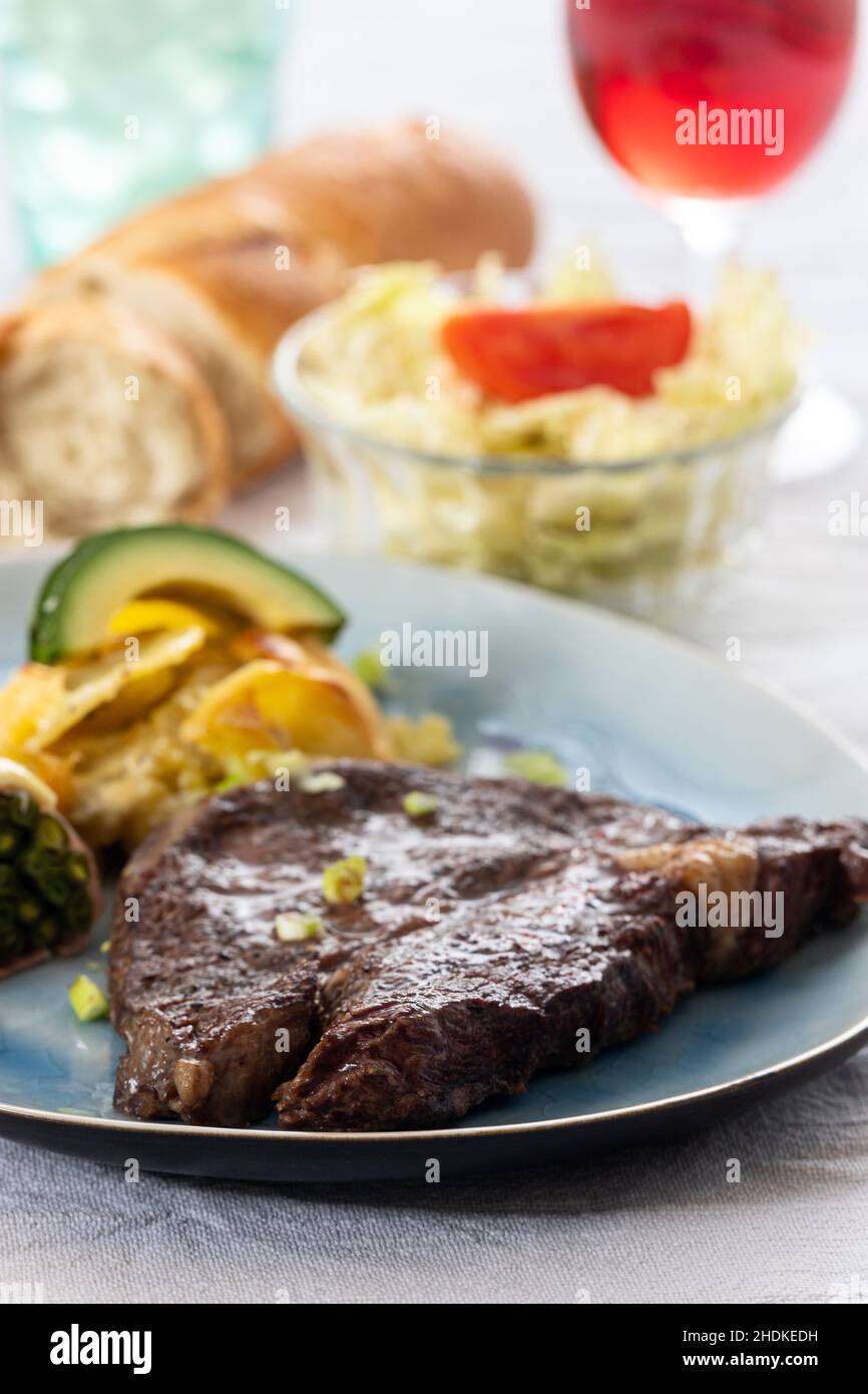 beef steak, dinner, beef steaks, dinners Stock Photo - Alamy