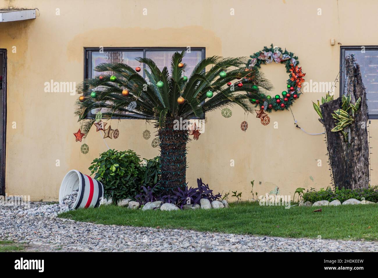 Christmas decorations in Puerto Plata, Dominican Republic Stock Photo ...