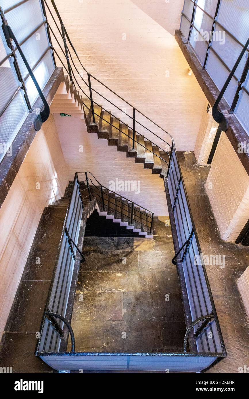 A victorian style prison staircase, in Lincoln, which once housed some ...