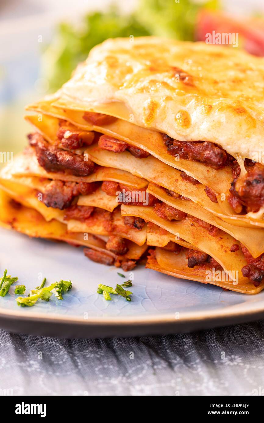 lasagna, lunch, lasagnas, lunch time Stock Photo - Alamy
