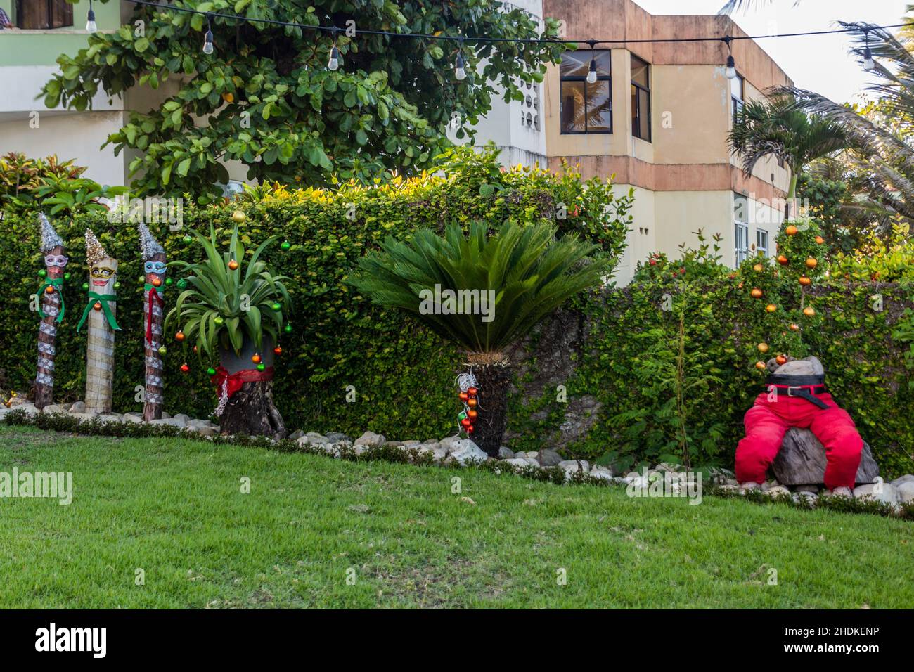 Christmas decorations in Puerto Plata, Dominican Republic Stock Photo ...