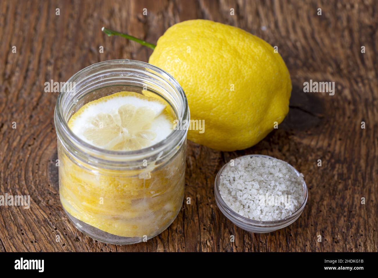 Jar of salt pickled lemons hi-res stock photography and images - Alamy