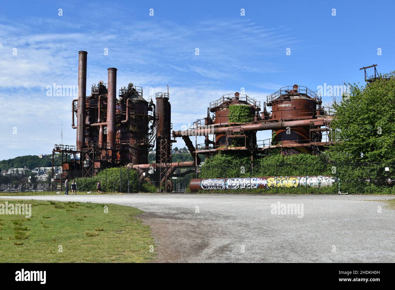 The old gas plant at Gas Works Park, Fremont, Seattle, Washington Stock ...