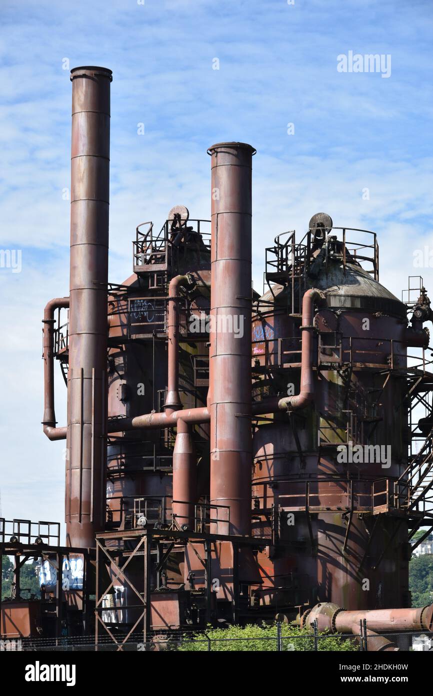 The old gas plant at Gas Works Park, Fremont, Seattle, Washington Stock ...