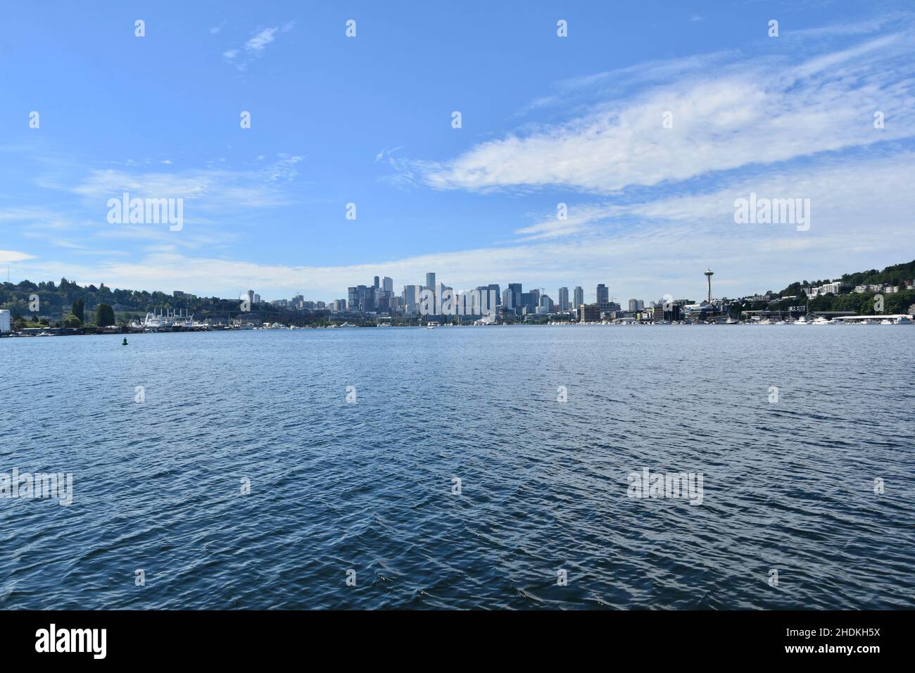 Seattle's downtown skyline as seen from across Lake Union, famous for ...