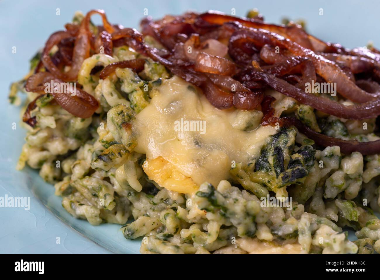 spaetzle, spinach noodles, spaetzles, spinach noodle Stock Photo - Alamy