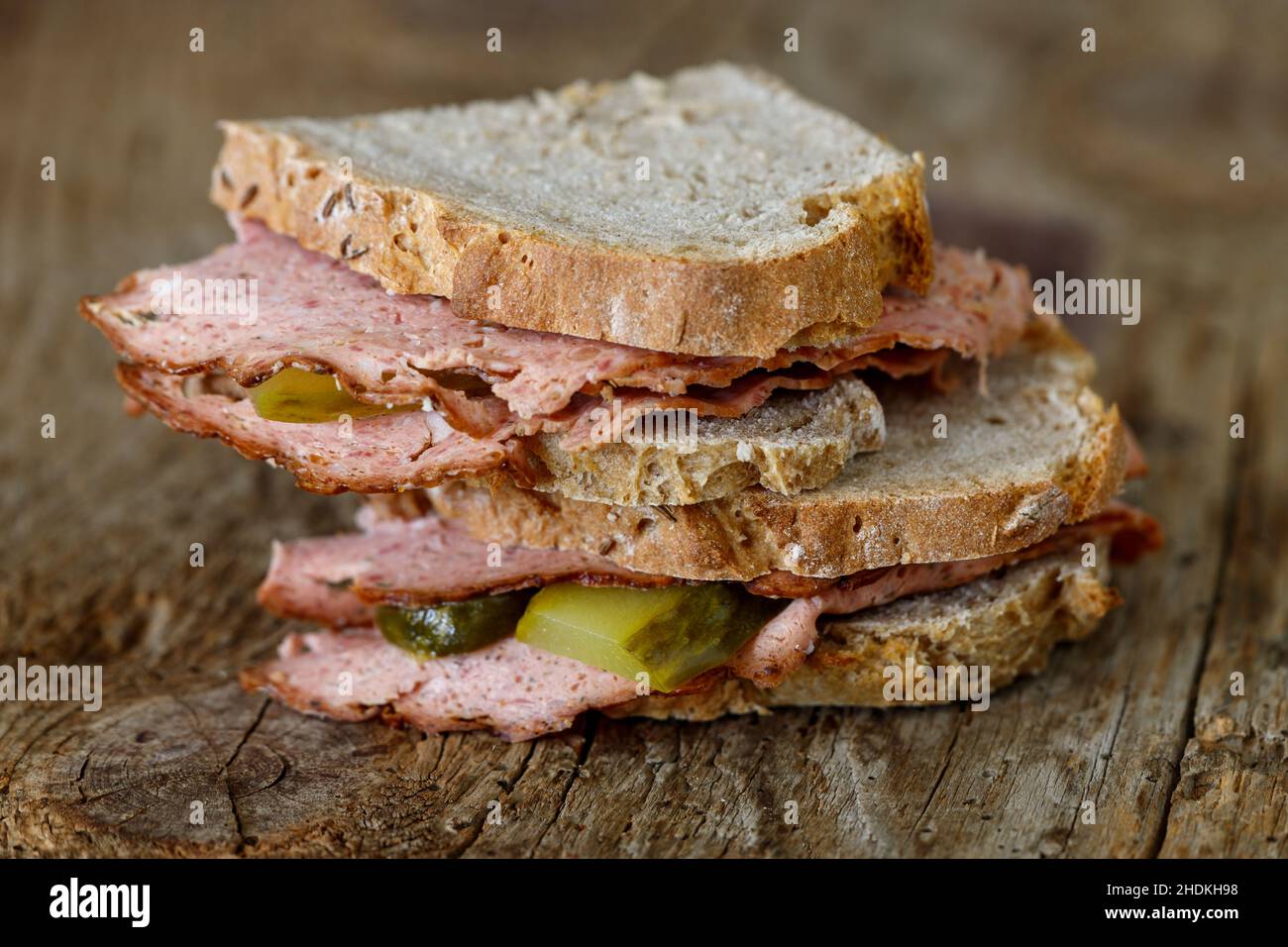 sandwich, meat loaf, sandwichs, leberkase, meat loafs Stock Photo - Alamy