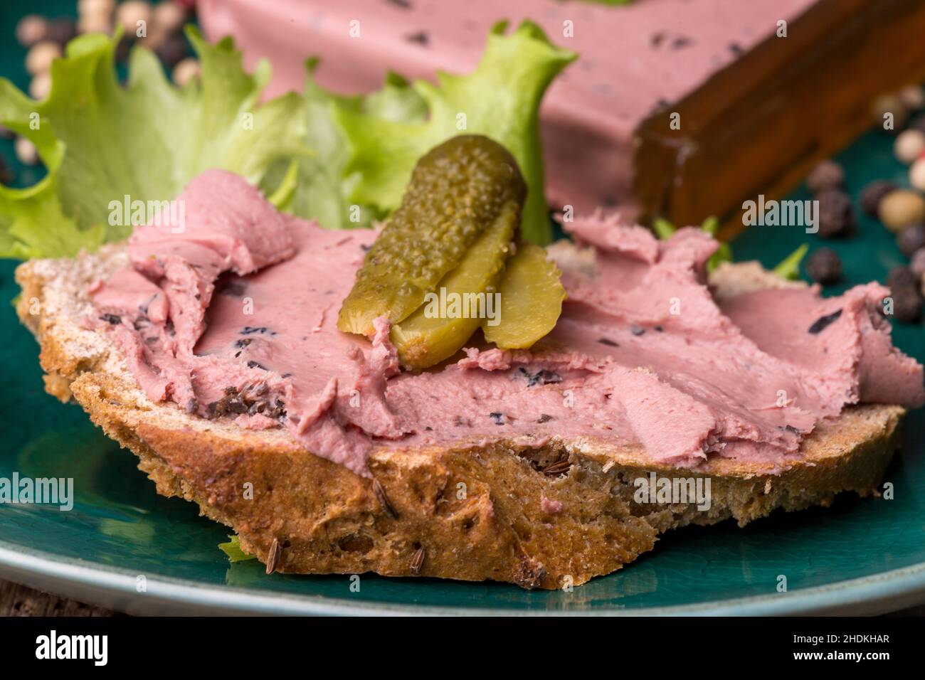 sausage bread, pate, sausage breads, pates Stock Photo - Alamy