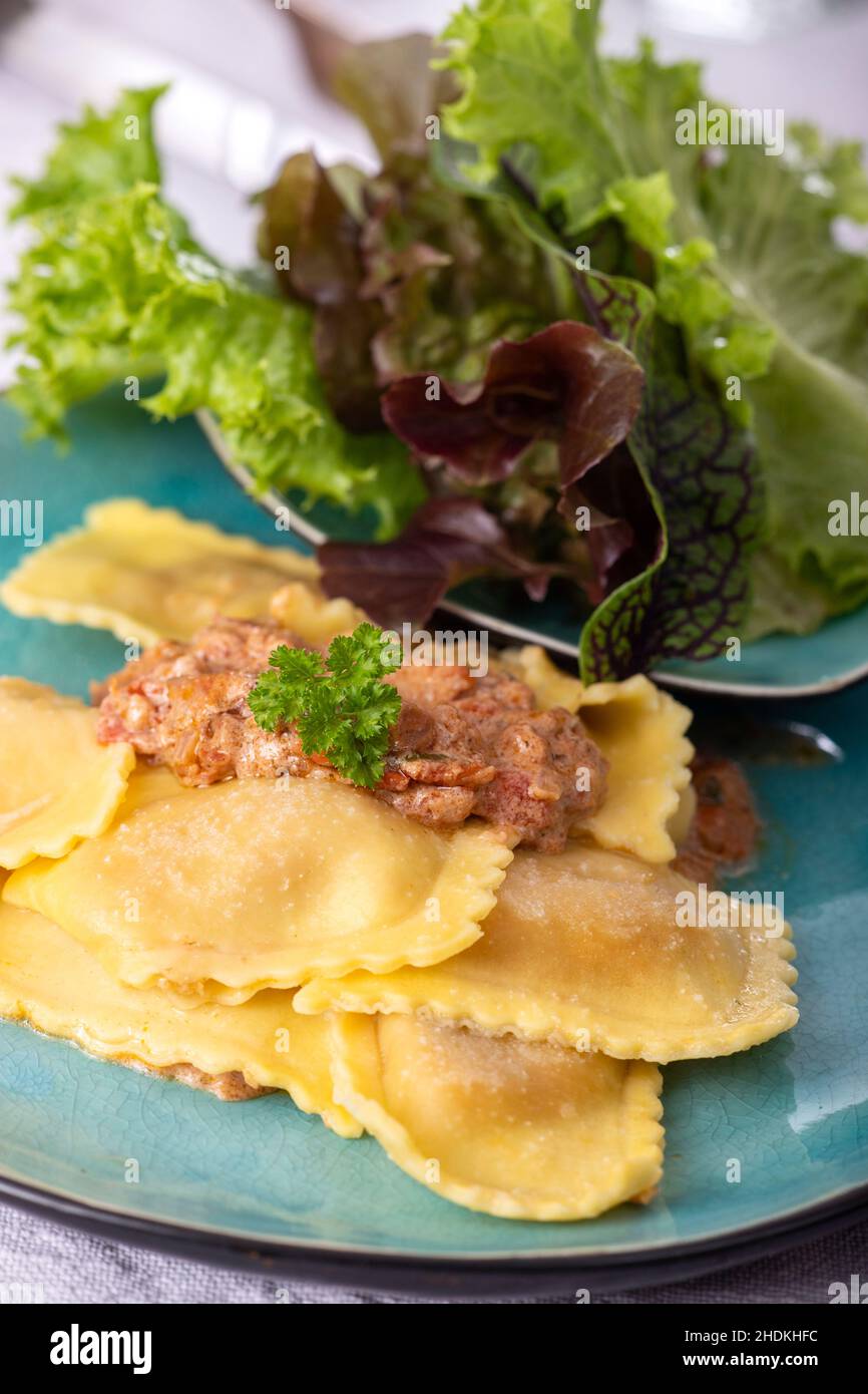 pasta, home made, samosa, pastas, home mades, samosas Stock Photo - Alamy