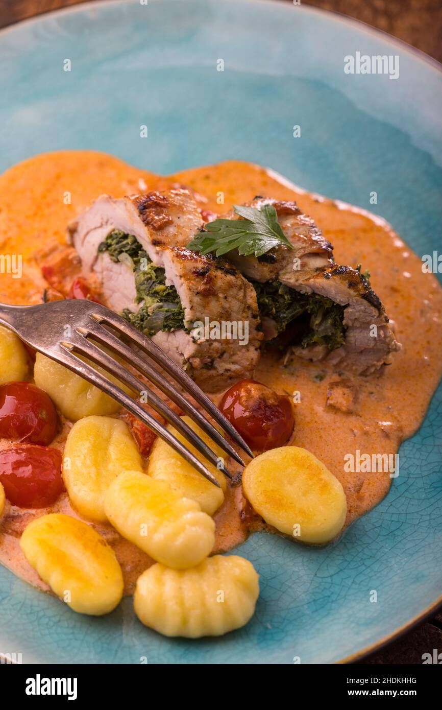 roulade, gnocchi, fillet of pork, roulades, gnocchis, fillet of porks ...