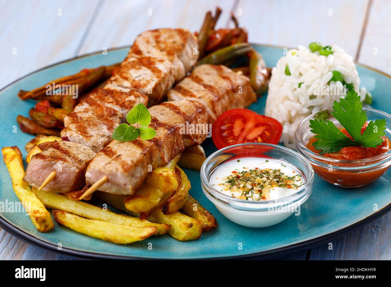 kebabs, greek cuisine, souvlaki, greek cuisines, greek food Stock Photo ...