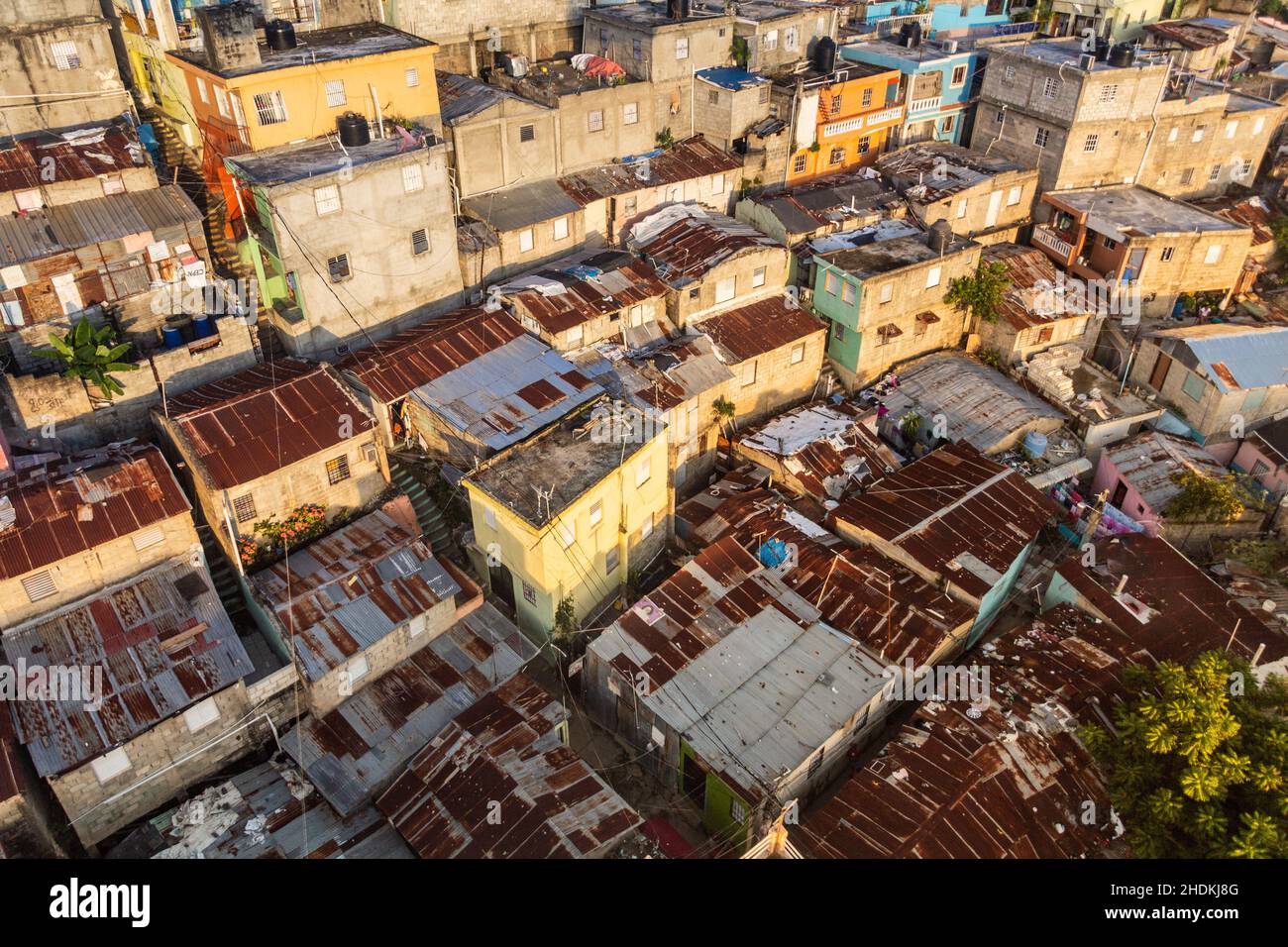 Aerial view of northern Santo Domingo, capital of Dominican Republic ...