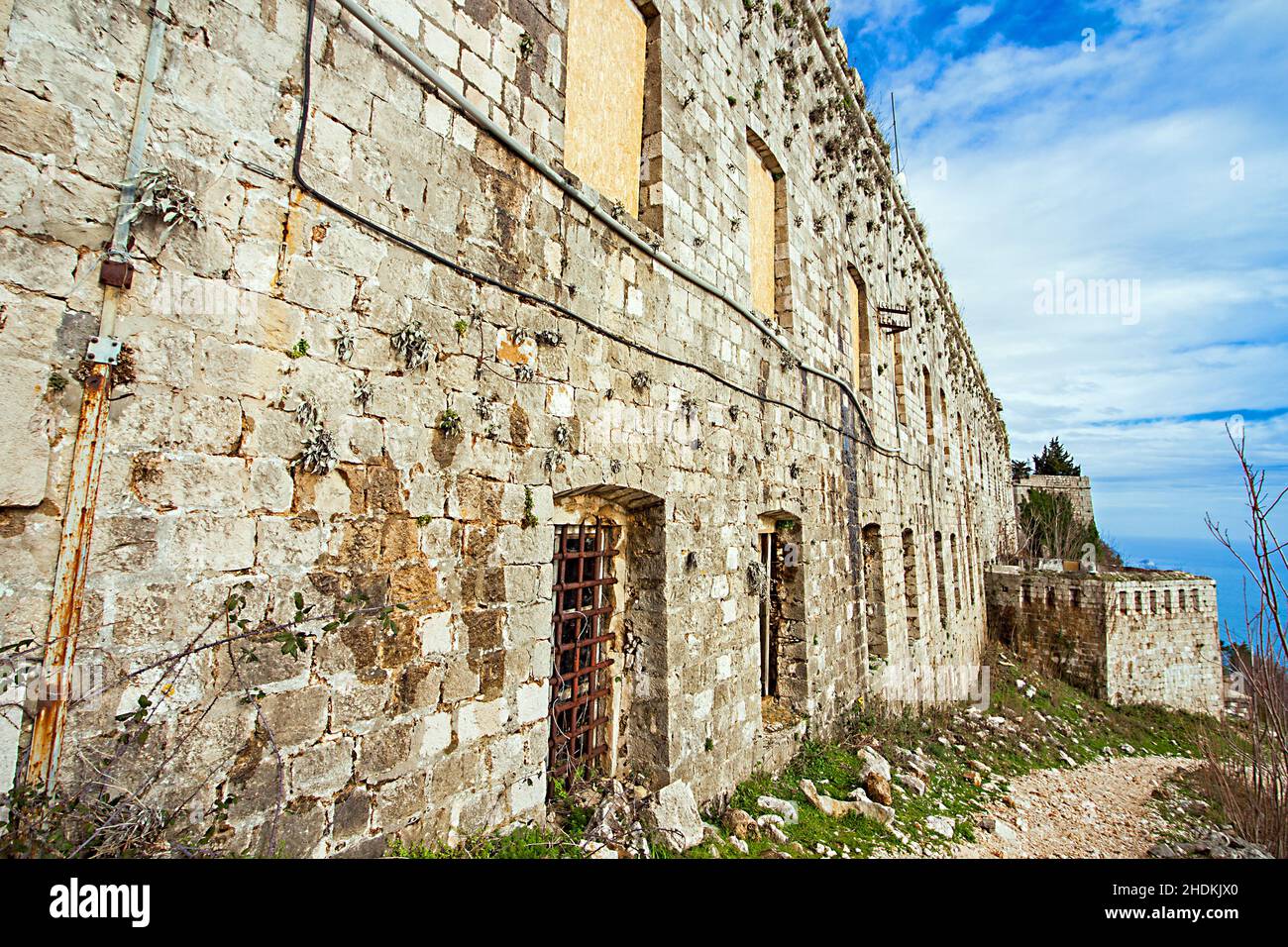 castle wall, Brdo Srd, fort imperial, castle walls Stock Photo - Alamy