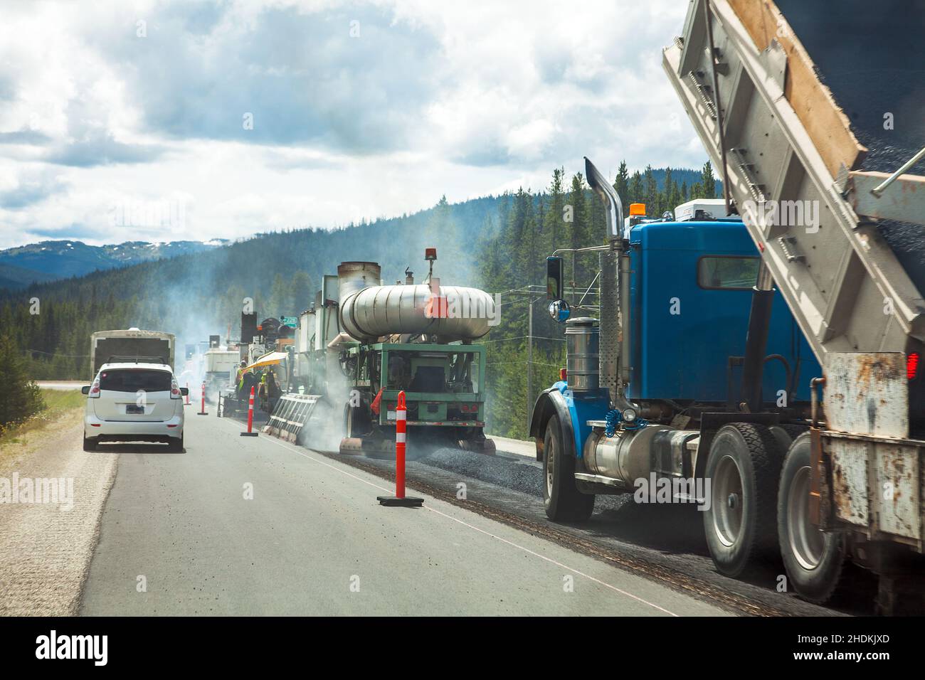 Asphalt finisher motorway hi-res stock photography and images - Alamy
