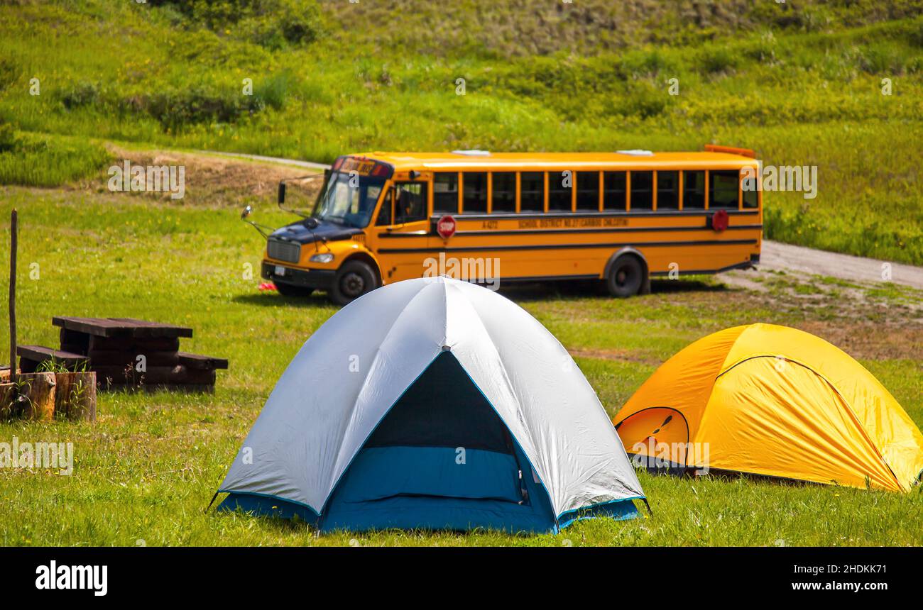 camping, school excursion, camp, camper Stock Photo - Alamy
