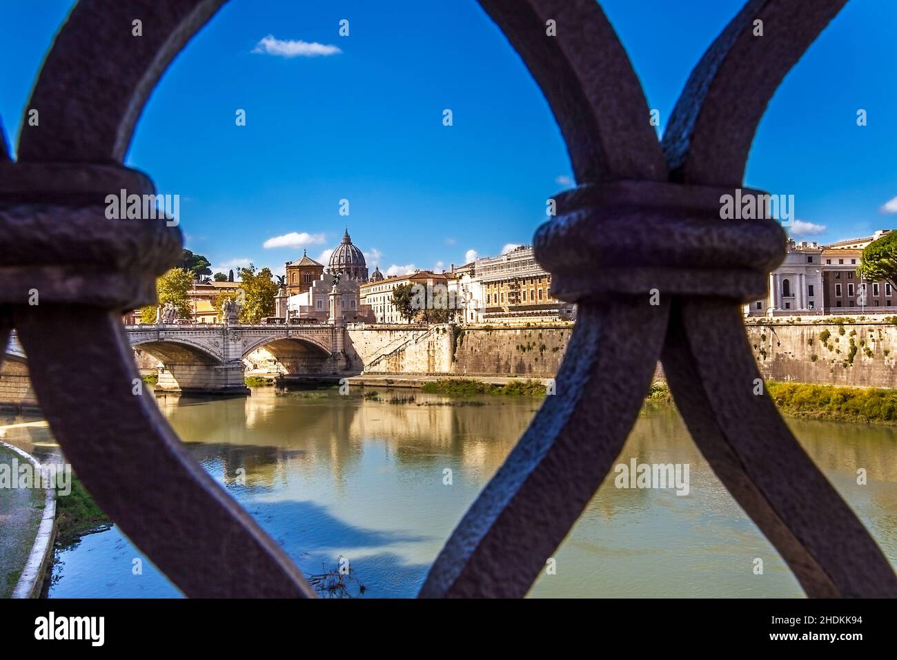 scenics, rome, iron fence, romes, iron fences Stock Photo - Alamy