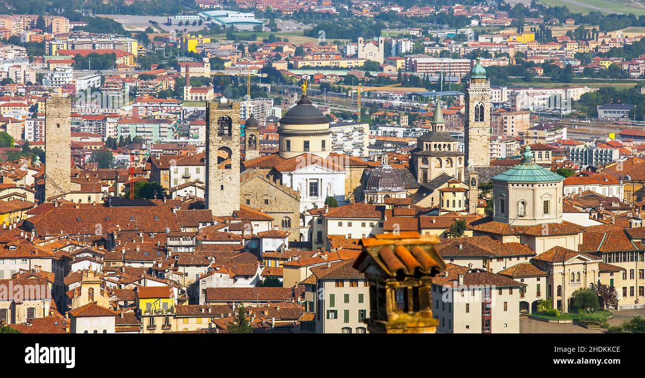 old town, bergamo, old towns, bergamos Stock Photo - Alamy