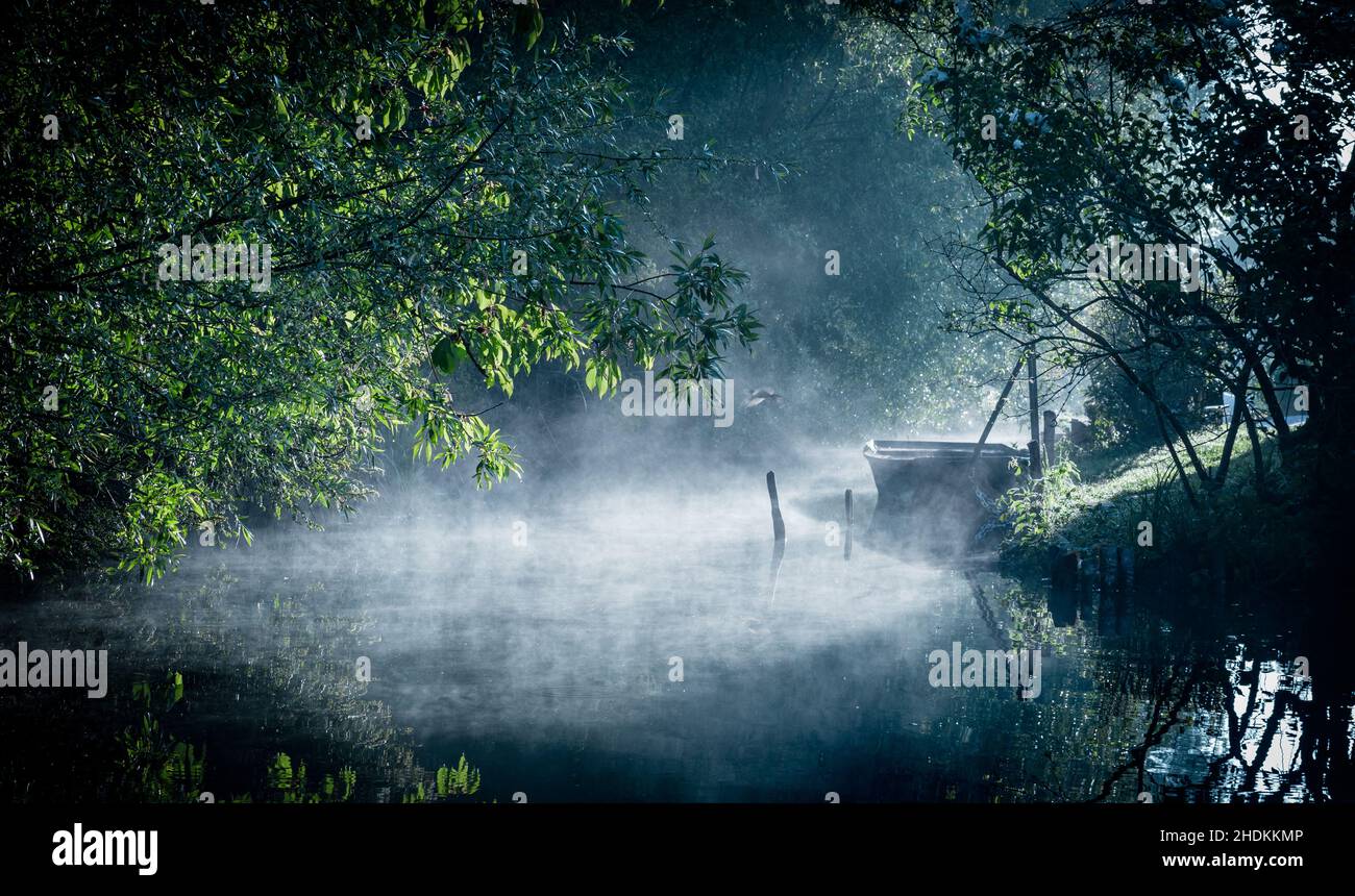 lake, mysterious, morning fog, lakes, esoteric, mystic, mystical ...