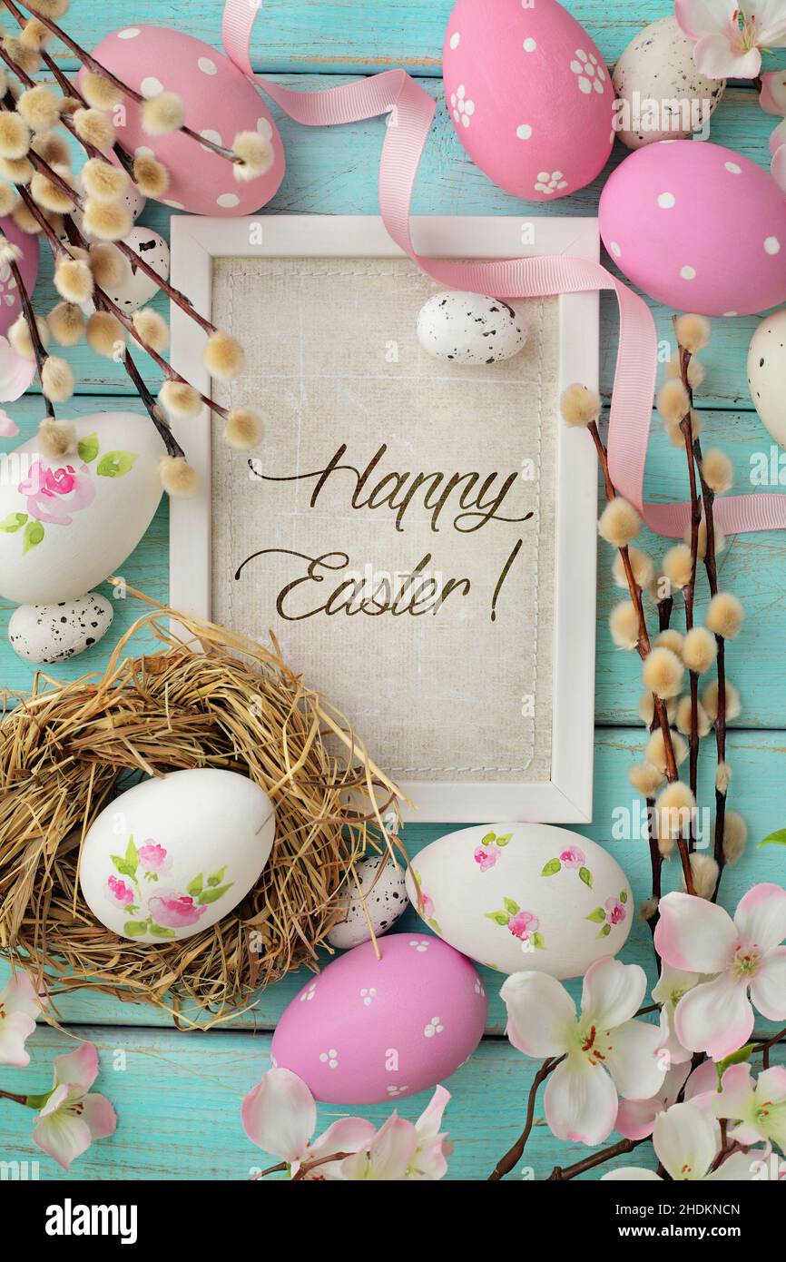happy easter, easter card, happy easters, easter cards Stock Photo - Alamy